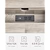 Amazon.com: VASAGLE 55.1-Inch Console Table with Outlet and Shelves ...