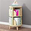 Amazon.com: Gdrasuya10 2 Tier Rotating Bookshelf with Legs, 360 Display ...
