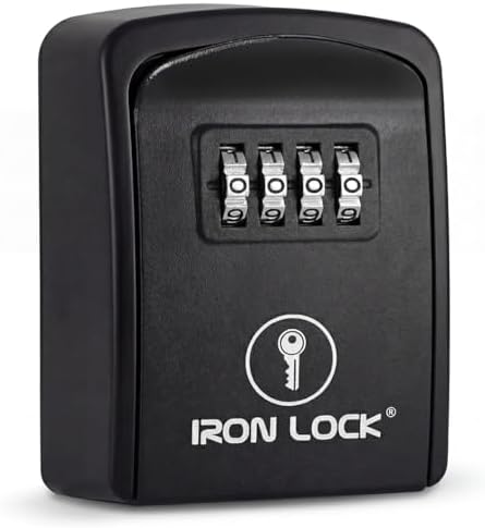 Amazon.com : Iron Lock® Key Lock Box Wall Mount – Waterproof Heavy Duty ...