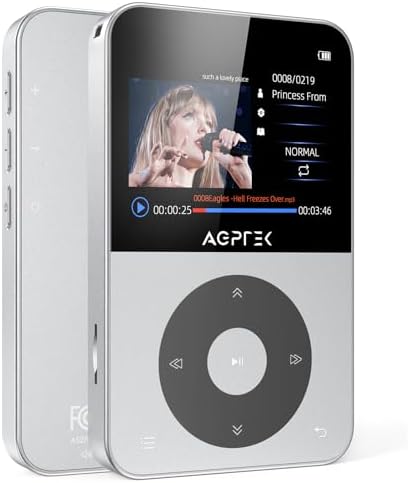 AGPTEK 64Go Lecteur MP3 Bluetooth 5.3 avec Écran Paysage Classique 2,3 ...