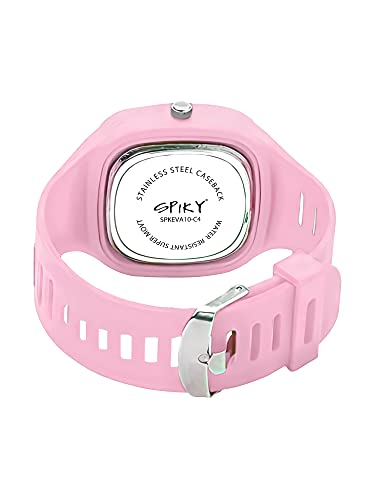 Spiky Pink Rectangle Analogue Watch for Kids Girls and Boy, Comes with ...