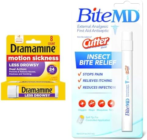 Amazon.com: Dramamine Motion Sickness Relief Less Drowsy Formula, 8 ...
