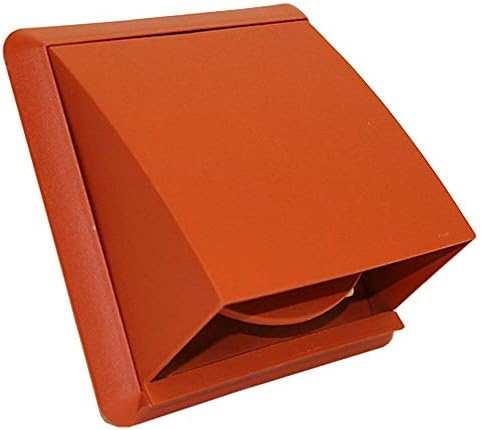 Kair Terracotta Cowled Outlet Grille 155mm External Dimension Wall Vent ...