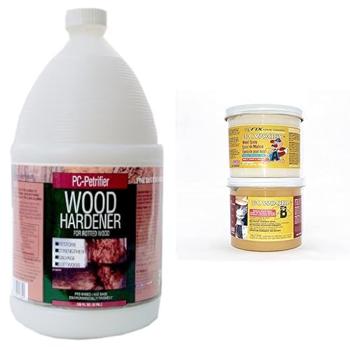 PC Products Wood Repair Bundle, PC-Petrifier Water-Based Wood Hardener ...