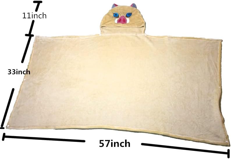 Anime Demon Kimetsu no Yaiba Cosplay Inosuke Capa franela con capucha ...