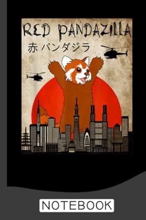 Red Pandazilla Notebook: Adorable Red Panda & Bamboo Notebook Journal ...