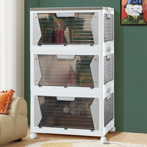 Amazon.com: Cfvyne Contenedores de almacenamiento plegables apilables ...