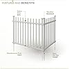 Amazon.com : 41in H x 44in W (2 Panels) No Dig Zippity Burbank Fence ...