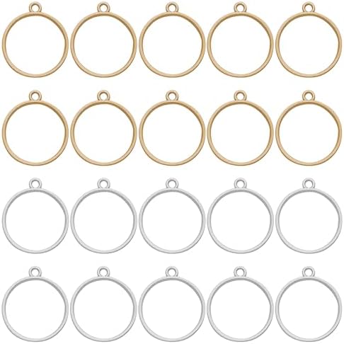 Amazon.com: 60Pcs Round Open Back Bezel Round Bezel Blank Trays Open ...