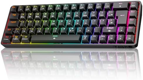 TMKB T68 Gaming Tastatur,60% Kabellos Mechanische RGB Tastatur mit ...