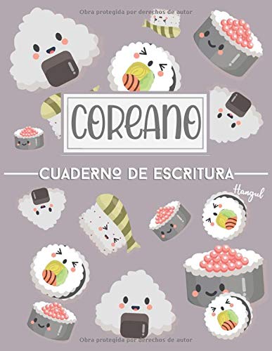 Coreano Cuaderno De Escritura Hangul Con Papel En Blanco Quadriculado ...