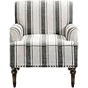 Amazon.com: UIXE Stripe Accent Chair, Modern Upholstered Armchair in ...