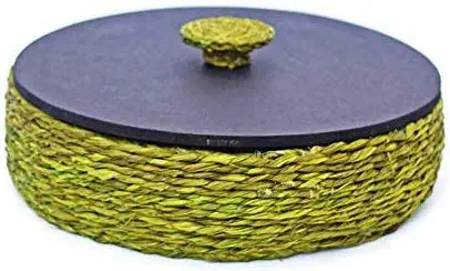 KADAM HAAT Handcrafted Sabaii Grass Roti Server Box (Green) - Price History