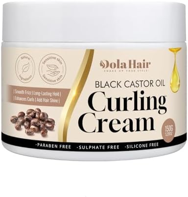 Amazon.com: Castor Oil Curling Cream for Curly Hair Wavy Defining Cream ...