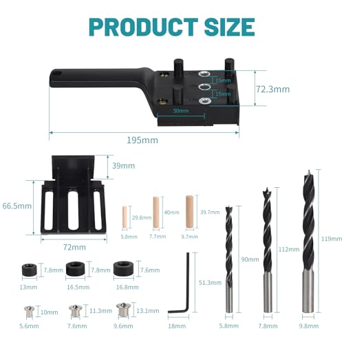 EXLECO Drilling Template Dowel Aid Dowel Gauge Drilling Aid Vertical ...