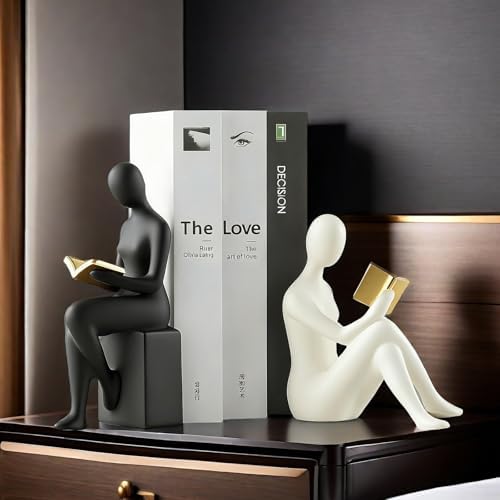 Amazon.com: Home Decorative Reading Women Girl Statue Bookends Elegant ...