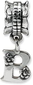 Amazon.com: Letter B, Charm in Sterling Silver For 3mm Charm B: Jewelry ...