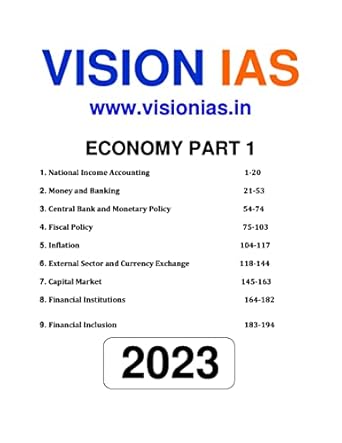Buy Vision IAS Economy General Studies Printed Notes English Medium Set ...
