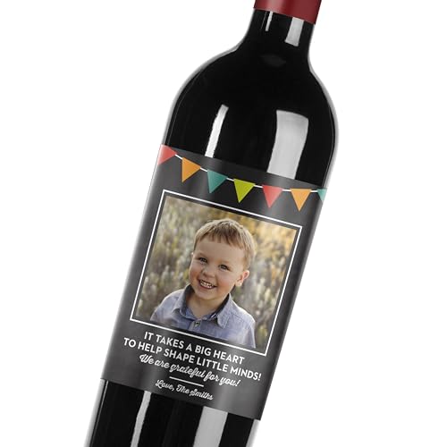 Amazon.com: Funny Teacher Gift, Set of 2 Wine Labels, My Child May Be ...