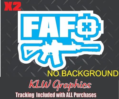 Amazon.com: FAFO F*ck Around Find Out Light Blue White Decal Sticker ...