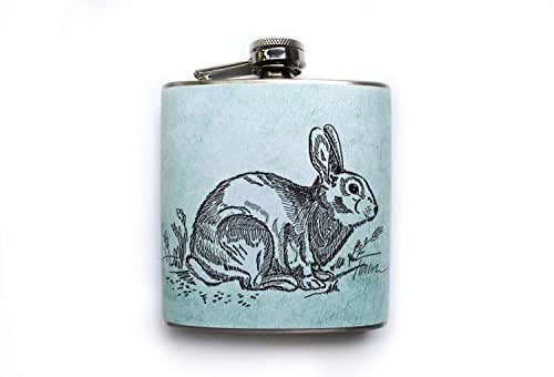 Amazon.com: Rabbit Sketch Cottage Chic Flask : Home & Kitchen
