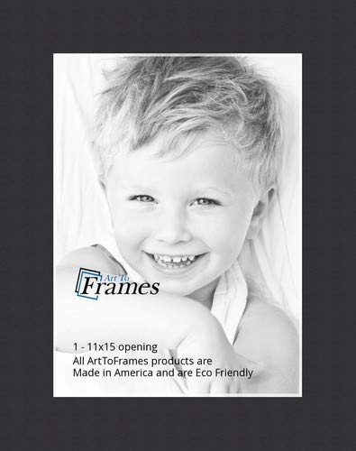 Buy 11x15 Smooth Black/Black Custom Mat for Picture Frame with 7x11 ...
