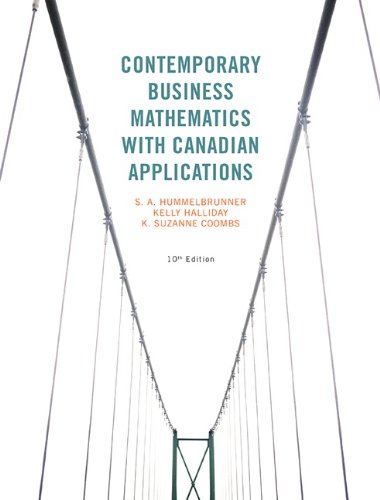 Contemporary Business Mathematics with Canadian Applications ...