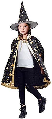 Anzmtosn Unisex Halloween Costumes Witch Wizard Cloak with Hat Wizard ...