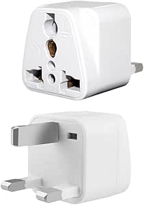 ECVV [2-Pack] USA/Canada/EU/AU to UAE Dubai UK HK Plug Converter, 3-Pin ...