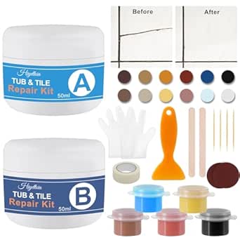 Porcelain Repair Kit, Fiberglass Tub and Tile Repair Kit, Bathtub ...