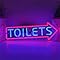 REWIS Custom Toilets Arrow LED Neon Sign, Plug Powered WC Indicator ...
