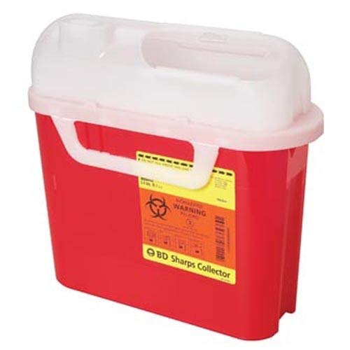 Amazon.com: Sharps Collector, 5.4 Qt, Side Entry, Pearl : Health ...