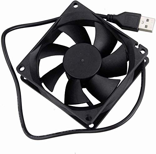 Amazon.com: Easycargo 2-Pack 80mm USB Fan Quite, USB Cooling Fan 80mm ...
