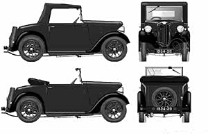 A4 Photo Blueprint austin seven opal 1934 36 2 01 : Amazon.co.uk ...