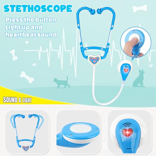 Sanlebi Doctors Set for Kids – Children Pet Vet Care Play Set with ...