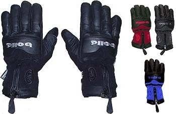 Amazon.com : Bolle Men's Fleece and Leather Ski Gloves : Clothing ...