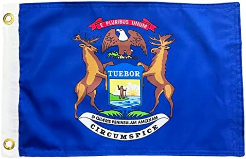 Amazon.com : Homissor Michigan Flag 12x18 Inch Double Side MI State ...