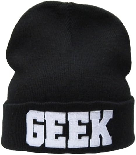 WUWI GEEK beanie hat black : Amazon.co.uk: Clothing