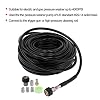 Sewer Jetter Kit, 4000 PSI 100ft Strong Drain Cleaning Hose for Indoor ...