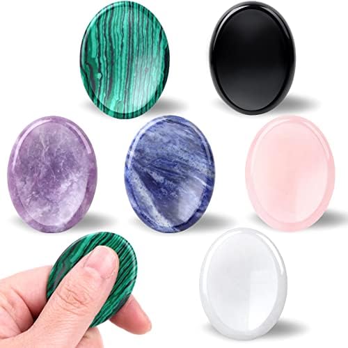 Amazon.com: GolbalJew 6PCS Thumb Worry Stones for Anxiety Healing ...