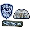 Amazon.com: 3-Pack Michigan Embroidered Patches Great Lakes State ...