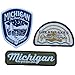 Amazon.com: 3-Pack Michigan Embroidered Patches Great Lakes State ...