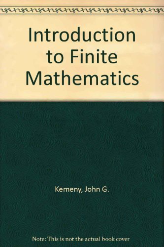 Amazon.com: Introduction to Finite Mathematics: 9780134838342: Kemeny ...