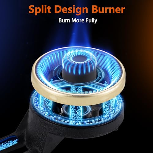 2 Burner Propane Stove With Flame Failure Device, Portable Tempered ...