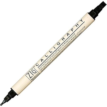 Amazon.com: Zig Memory System Calligraphy Dual Tip Marker, Carded, Pure ...