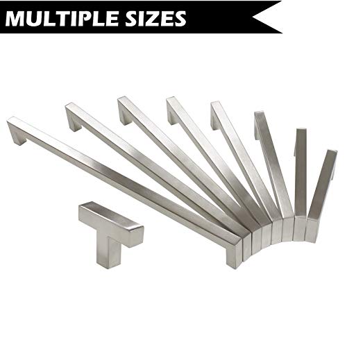 Snapklik.com : 50 Pack Stainless Steel Cabinet Pulls 5 Inch Hole ...