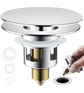 Hygie Rinse Bathroom Sink Stopper with Overflow, for Standard 1 3/4 ...