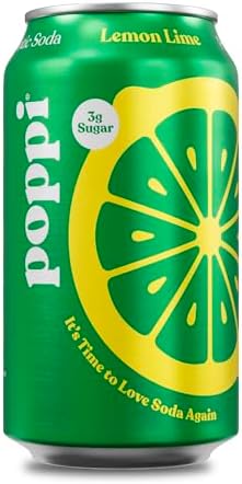 Amazon.com : Poppi Lemon Lime Prebiotic Soda Sgl, 12 FZ : Grocery ...