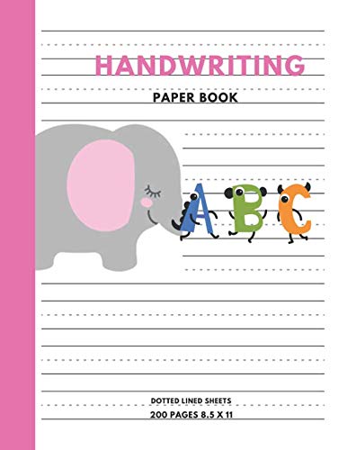 Handwriting Paper Book: Practice Paper Notebook Writing Letters & Words ...