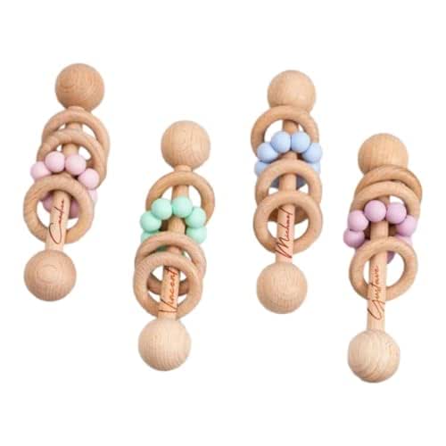 Amazon.com: Personalized Baby & Toddler Rattle,Engraved Circle Type ...